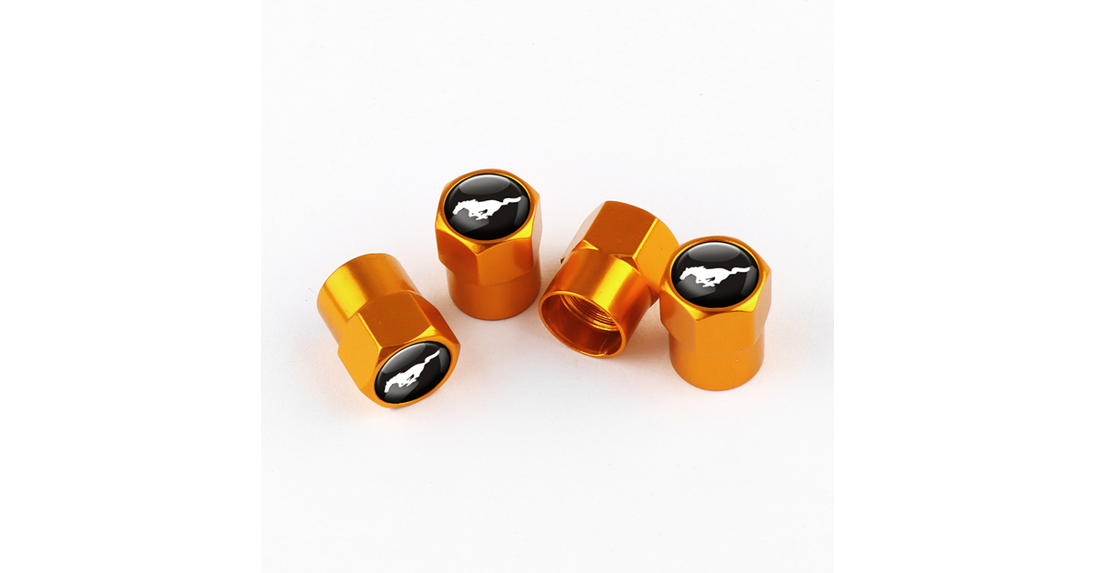 GOLD TIRE VALVE STEM CAPS FOR MUSTANG TIRE VALVE STEM CAPS FORD MUSTANG blablastore en